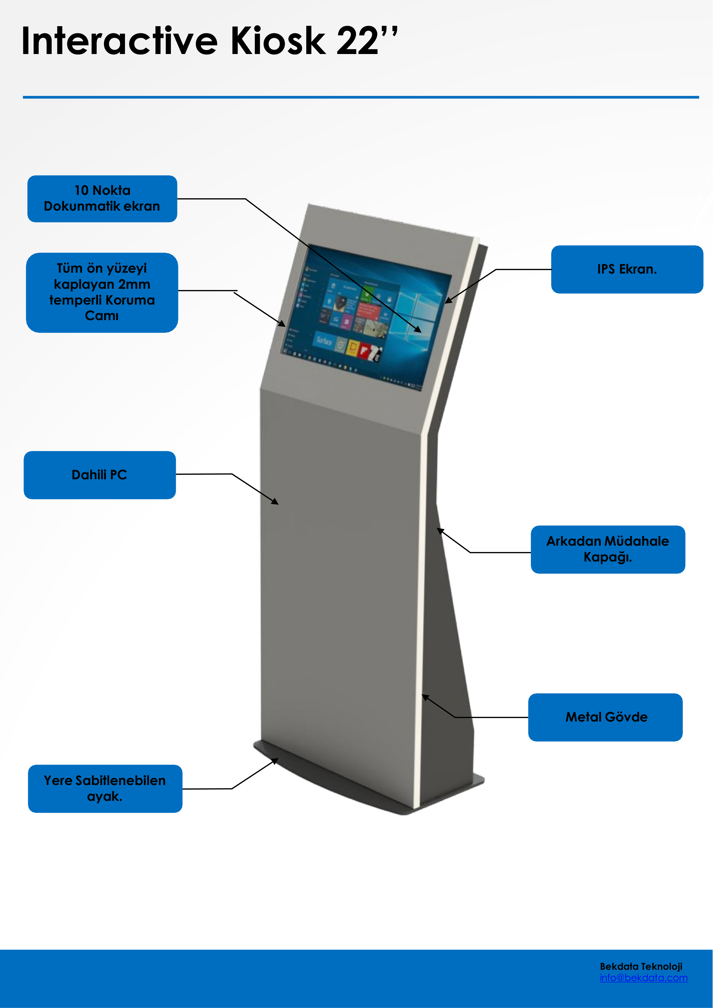 BEKDATA Teknoloji | Interactive Kiosk 22’’